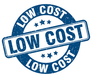 Low cost stamp low cost label round grunge sign Vector Image