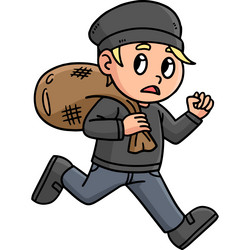 Sad man walking cartoon colored clipart Royalty Free Vector