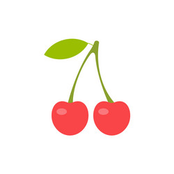 Cute cherry character cherry cartoon Royalty Free Vector