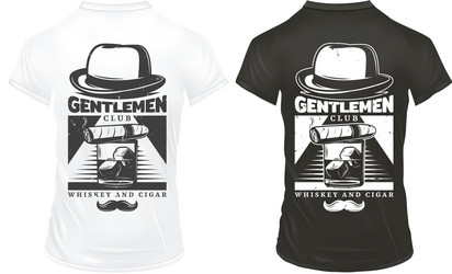 Vintage monochrome gentleman labels set Royalty Free Vector