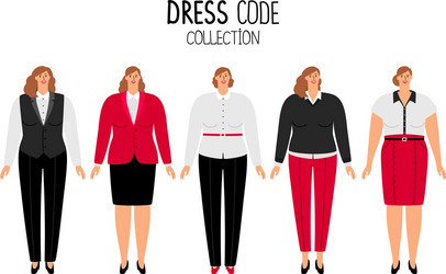 Woman dress code infographic Royalty Free Vector Image