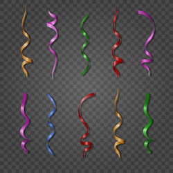 Paper streamer set Royalty Free Vector Image - VectorStock