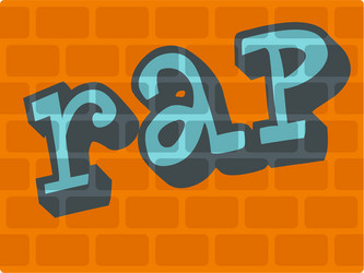 Rap bricks wall icon outline style Royalty Free Vector Image