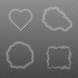 White smoke rings from cigarette pipe or vape Vector Image