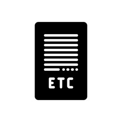 Etc Royalty Free Vector Image - VectorStock
