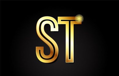 St combination colorful alphabet letter logo icon Vector Image