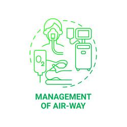 Oxygen therapy green gradient concept icon Vector Image