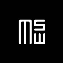 Msw letter logo design msw simple and modern logo Vector Image