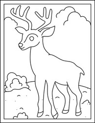 Stag Outline Vector Images (over 4,700)