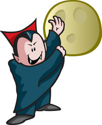 Cartoon vampire character Royalty Free Vector Image
