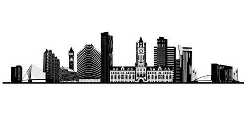 Manchester Skyline Silhouette Vector Images (over 210)