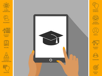 Master cap for graduates square academic Vector Image