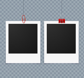 Photo frames and pin Royalty Free Vector Image