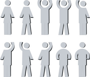 3d man set 02 Royalty Free Vector Image - VectorStock