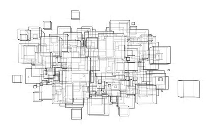 Abstract boxes background Royalty Free Vector Image