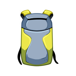 Trekking hiking backpack cartoon Royalty Free Vector Image
