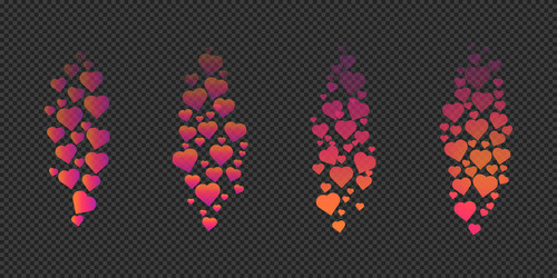 Live like stream social media reactions set Vector Image