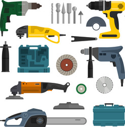 Power electric tools Royalty Free Vector Image