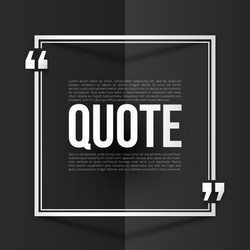 Quotation marks text block quote opinion or idea Vector Image
