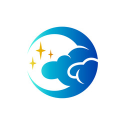 Moon sleep logo icon design Royalty Free Vector Image