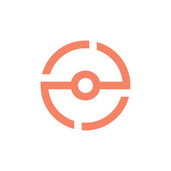 Number 2e simple curves design logo Royalty Free Vector