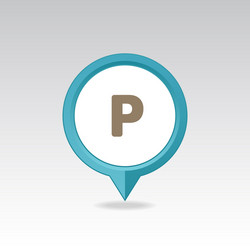 Parking pin map icon map pointer map markers Vector Image