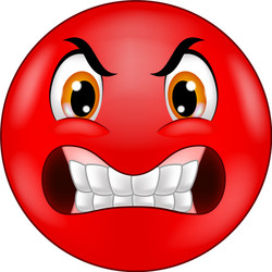 Whatsapp Red Angry Smiley