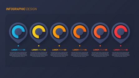 Progress steps template Royalty Free Vector Image
