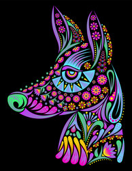 Day of the Dead Dog Vector Images (over 170)