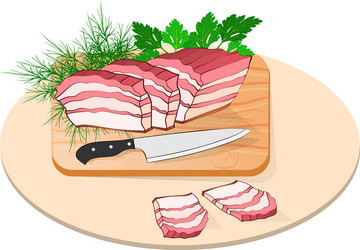 Pork lard Royalty Free Vector Image - VectorStock