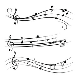 Sound wave sheet music notes Royalty Free Vector Image