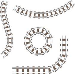 Train railroad image template Royalty Free Vector Image