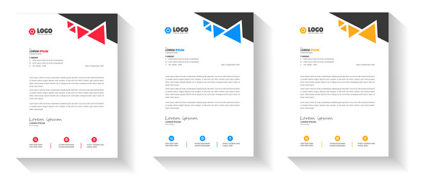 Clean corporate business proposal letterhead Vector Image