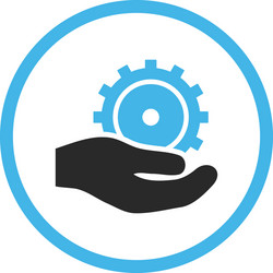 Engineering service flat rounded icon Royalty Free Vector