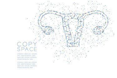 Ovary and uterus shape abstract geometric circle Vector Image