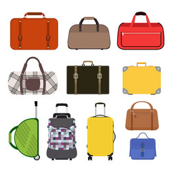 Baggage suitcase handle travel bag luggage Vector Image