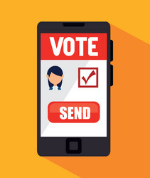 Cartoon elections vote design Royalty Free Vector Image