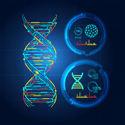 Graduation cap and dna Royalty Free Vector Image