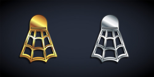 Gold and silver racket for playing table tennis Vector Image