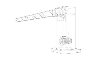 Outline barrier gate Royalty Free Vector Image
