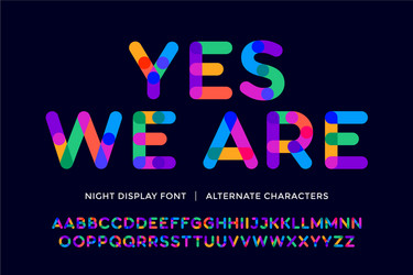 Kids style colorful font playful alphabet letters Vector Image