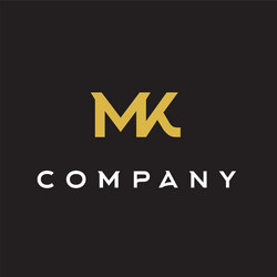 Modern mk logo design for business and company Vector Image