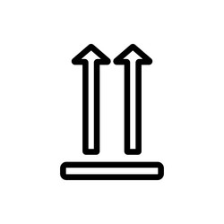 Postal symbols fragile handle Royalty Free Vector Image