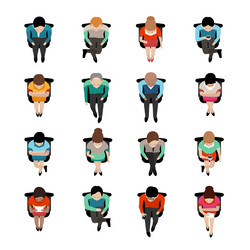 Business people top view Royalty Free Vector Image