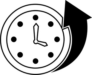 Clock time around arrow concept Royalty Free Vector Image
