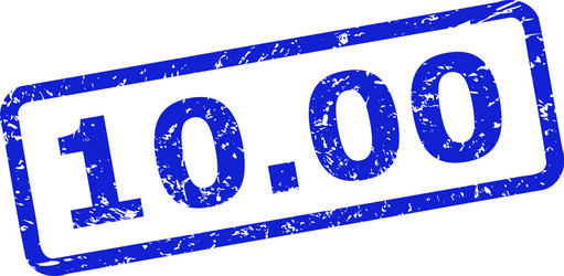 1000 stamp seal with unclean texture and rounded Vector Image