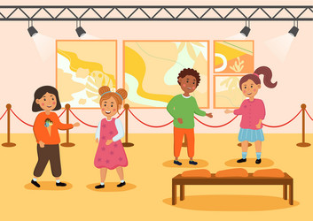 Guide excursion isometric composition Royalty Free Vector