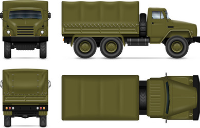 Military vehicle isolated mockup Royalty Free Vector Image