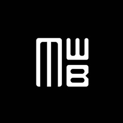 Mwb letter logo design simple and modern Vector Image