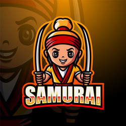 Senpai mascot esport logo design Royalty Free Vector Image